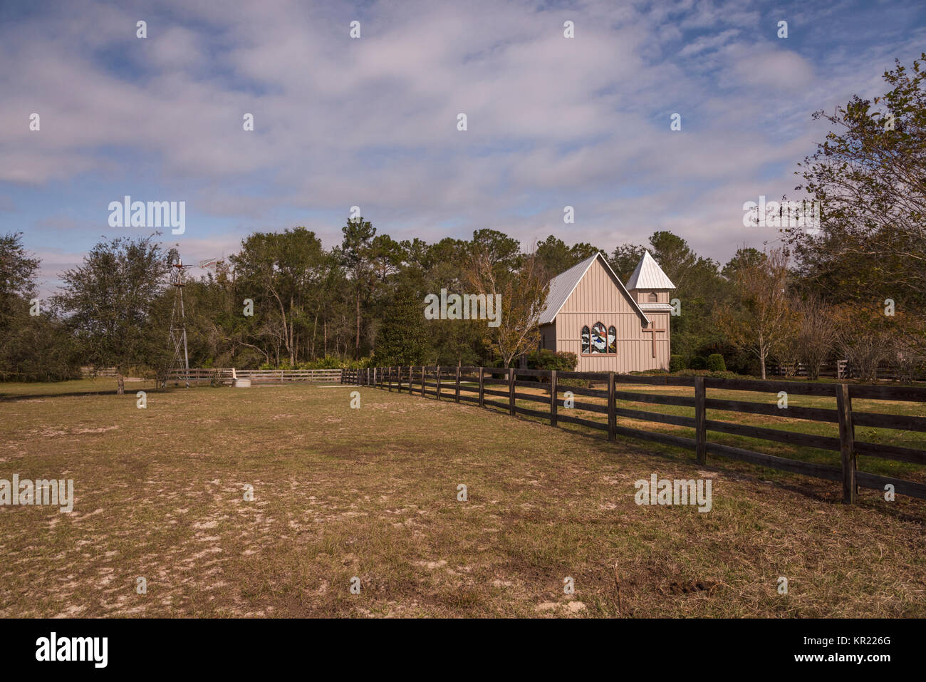Small Church located on SR44 in Lake County, Florida USA Stock Photo ...