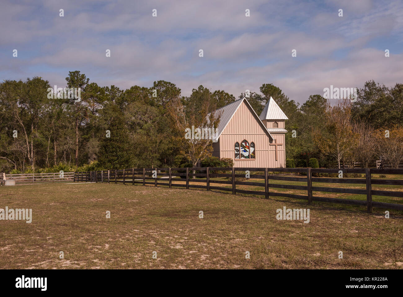 Small Church located on SR44 in Lake County, Florida USA Stock Photo ...