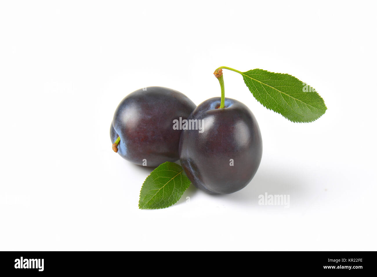 two ripe plums Stock Photo - Alamy