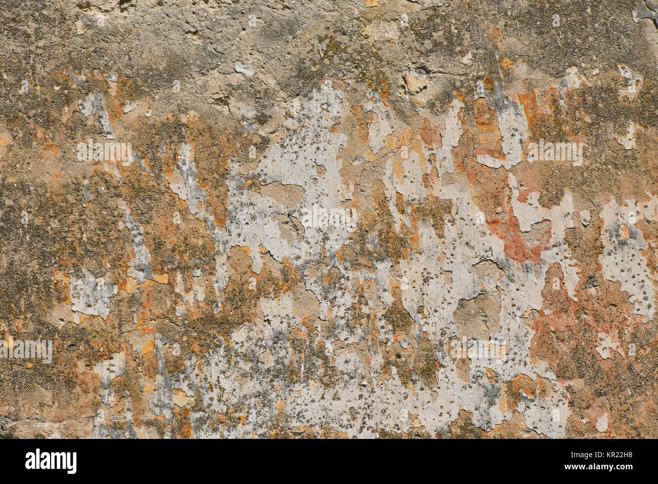 Dirty wall with peeling plater and rusty stains Stock Photo - Alamy
