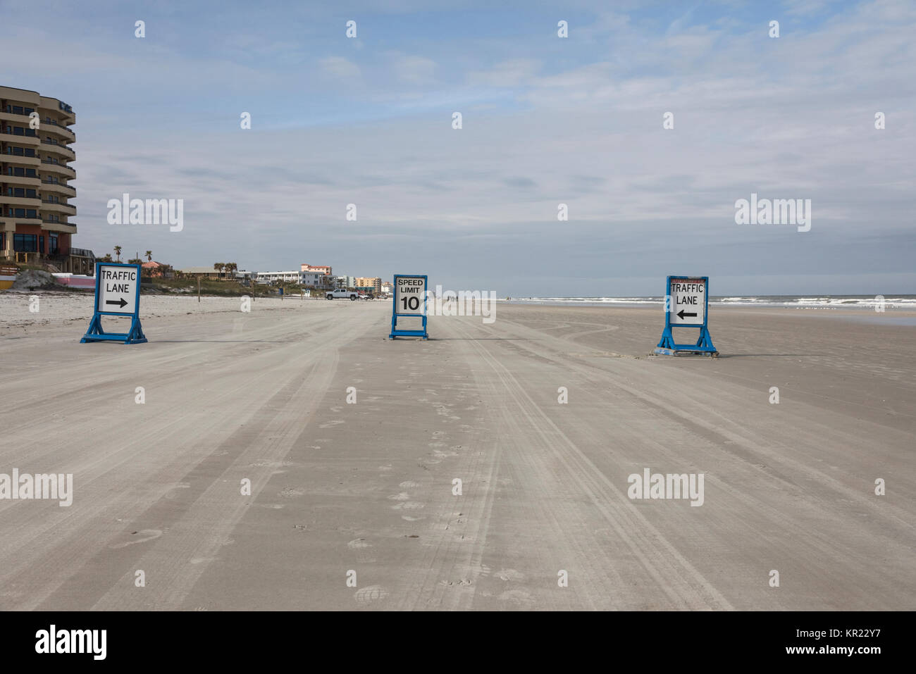 Beach Traffic on a Volusia County Beach, Florida USA Stock Photo - Alamy