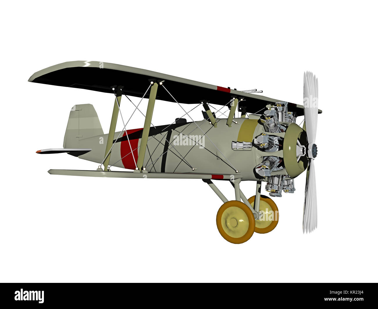 exempted biplane with radial engine Stock Photo - Alamy