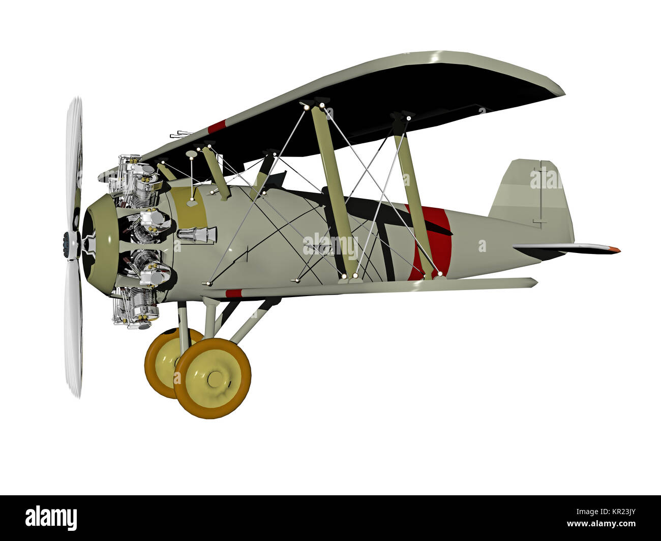 exempted biplane with radial engine Stock Photo - Alamy