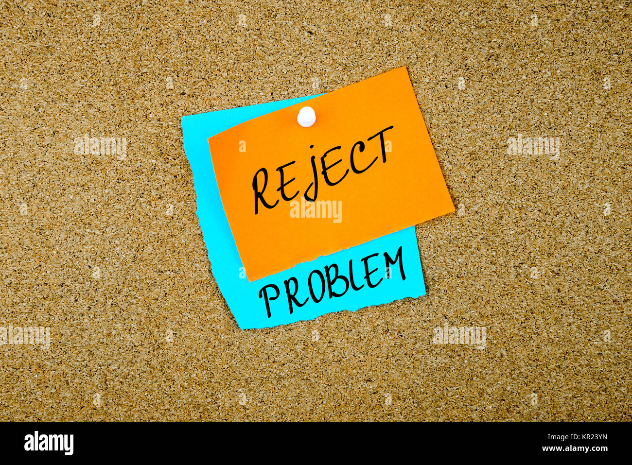 Reject Problem written on paper notes Stock Photo - Alamy