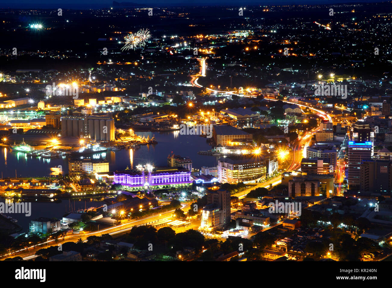 Mauritius Port-Louis aerial view Stock Photo - Alamy