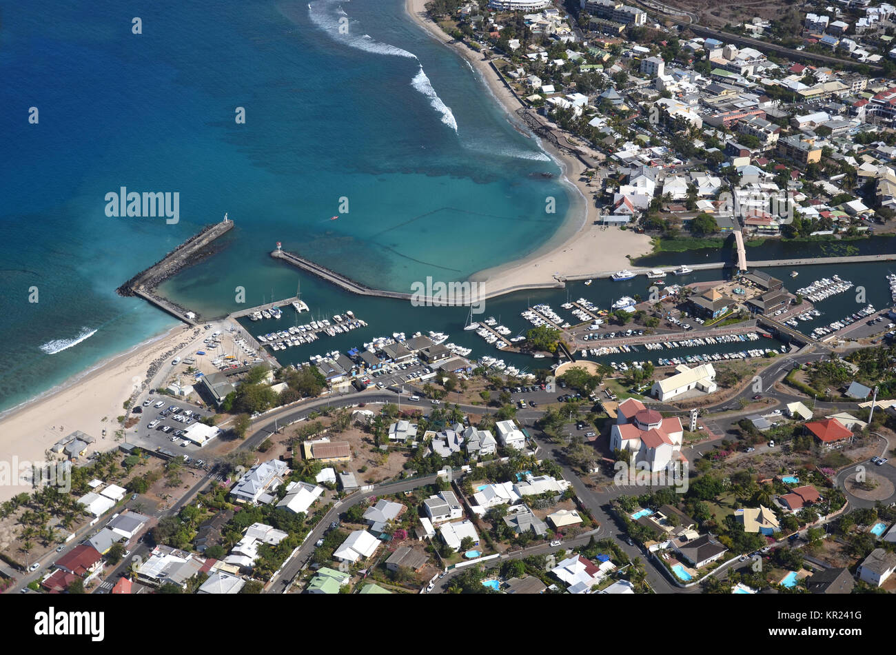 Aerial reunion Island Stock Photo - Alamy