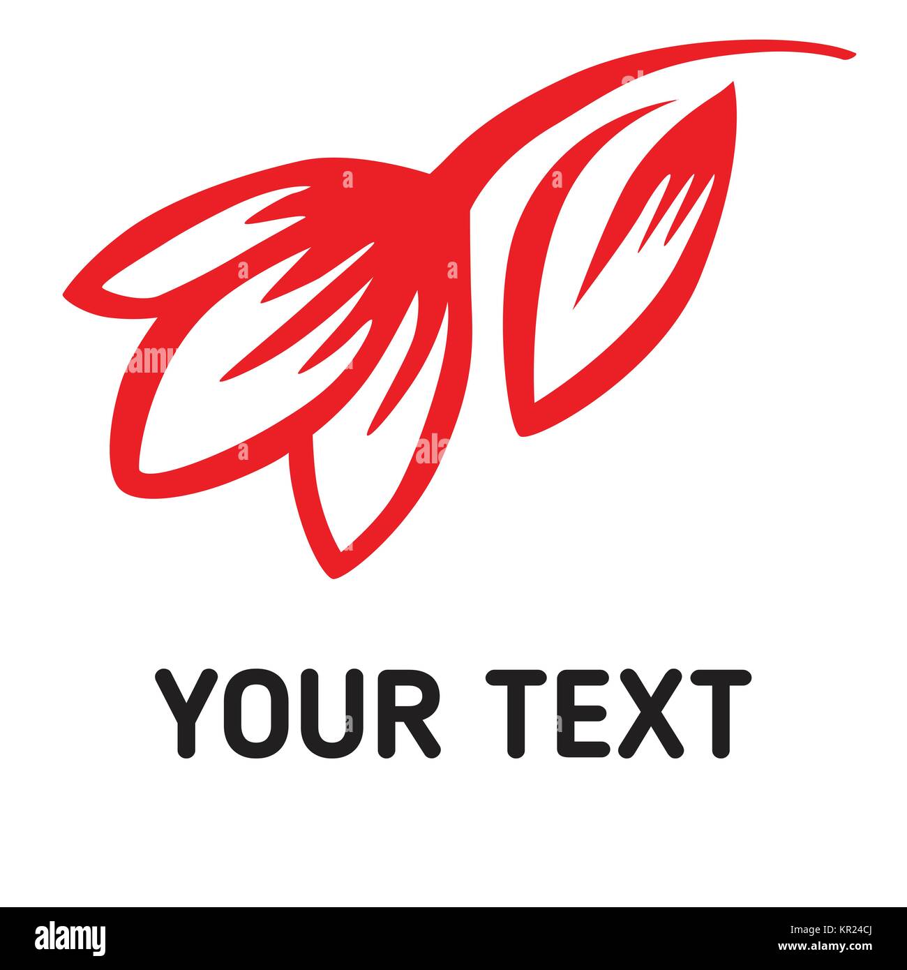 Old style lettering, Calligraphy. Word Tulip with hand drawn red vector ...