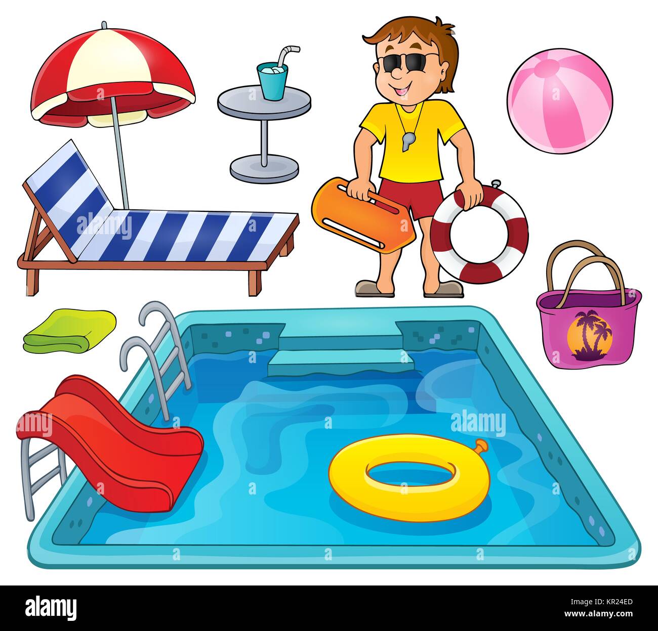 Pool bag illustration Cut Out Stock Images & Pictures - Alamy