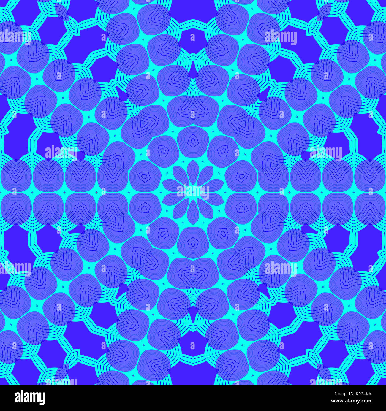 Abstract geometric seamless background. Concentric ornament, star ...