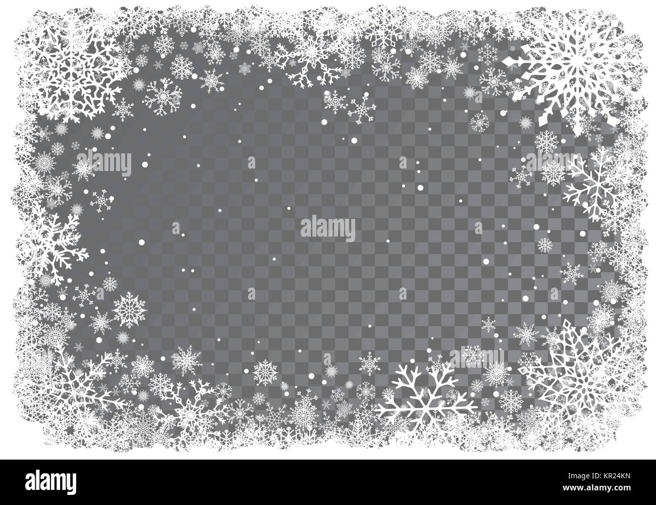 Christmas background with frame of snowflakes Stock Vector Image & Art ...