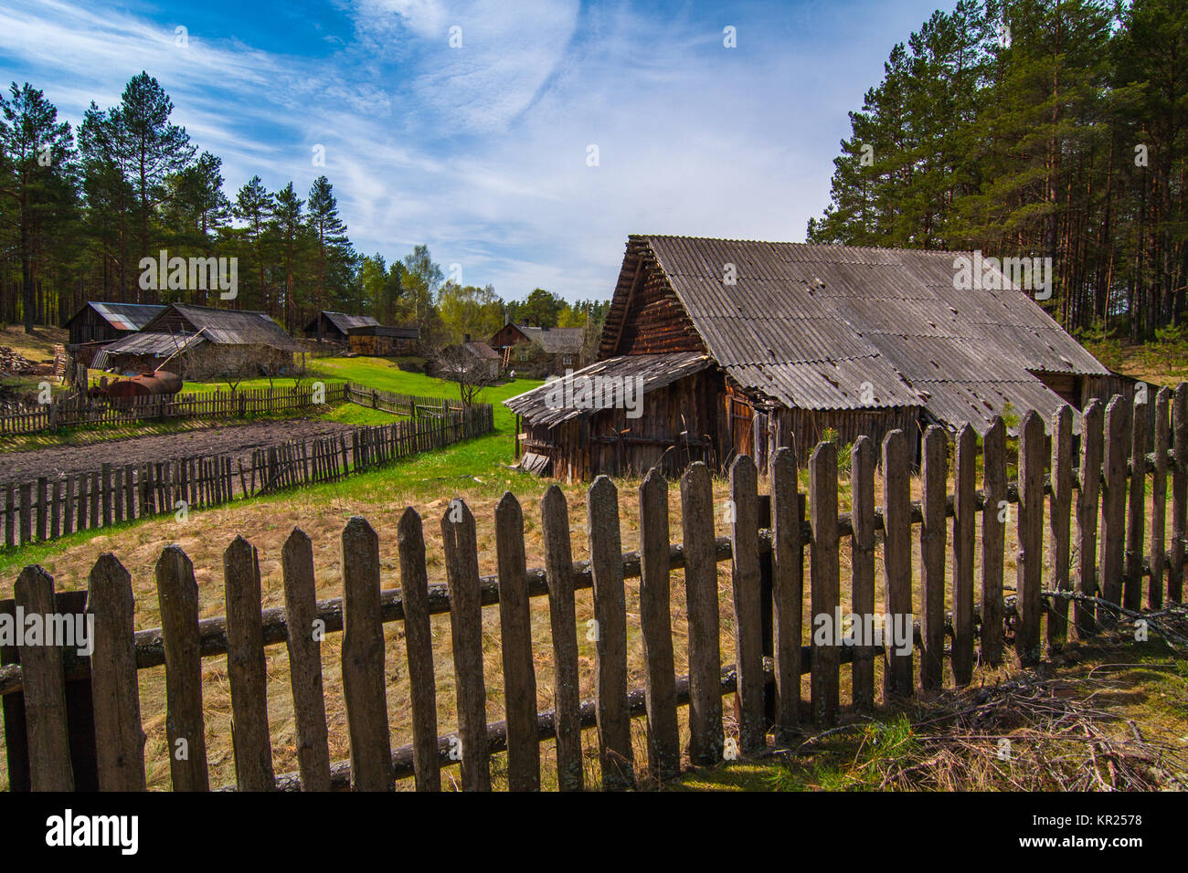 Traditional housing of the indigenous populations of Lithuania Stock ...