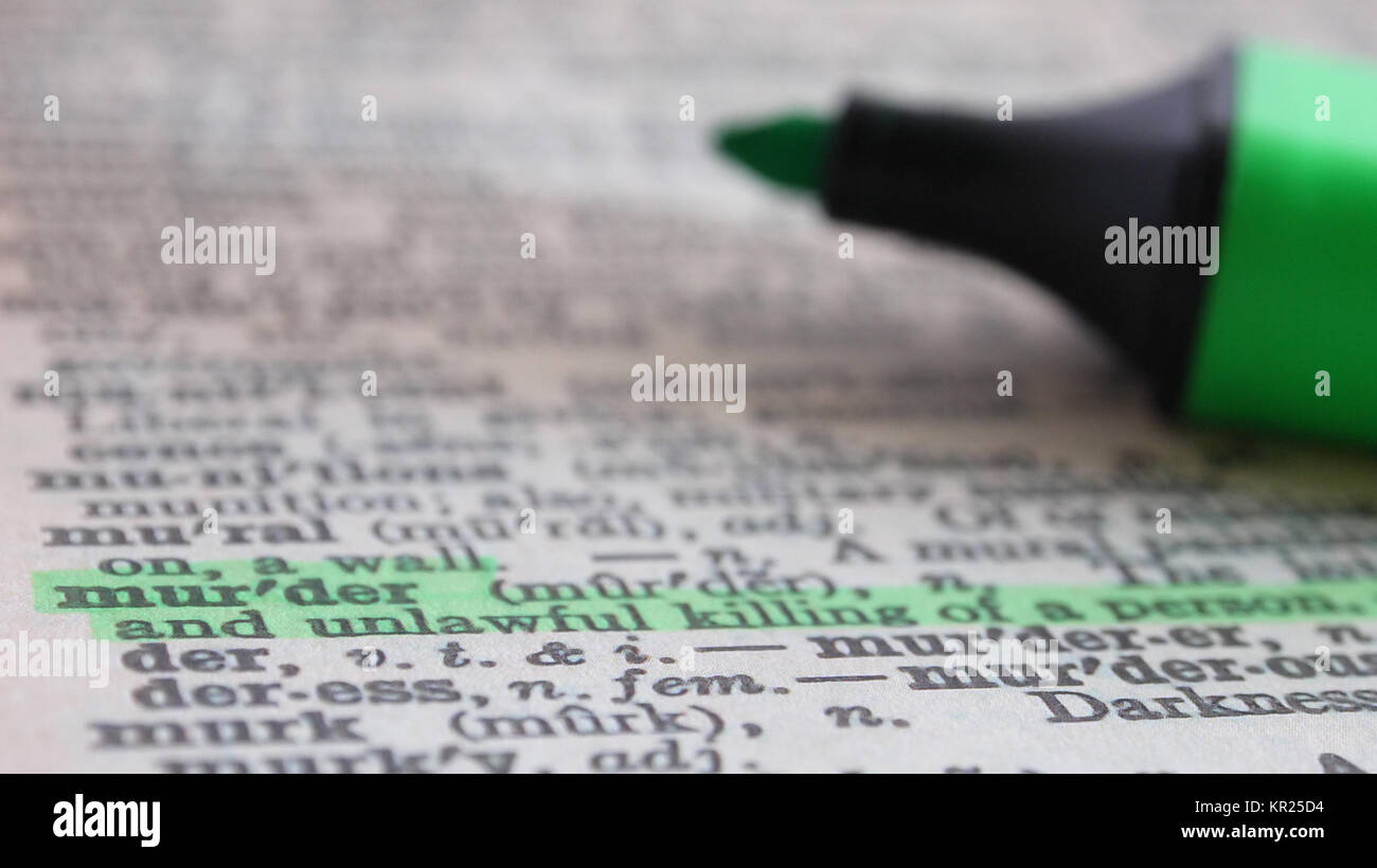 Dictionary word kill hi-res stock photography and images - Alamy