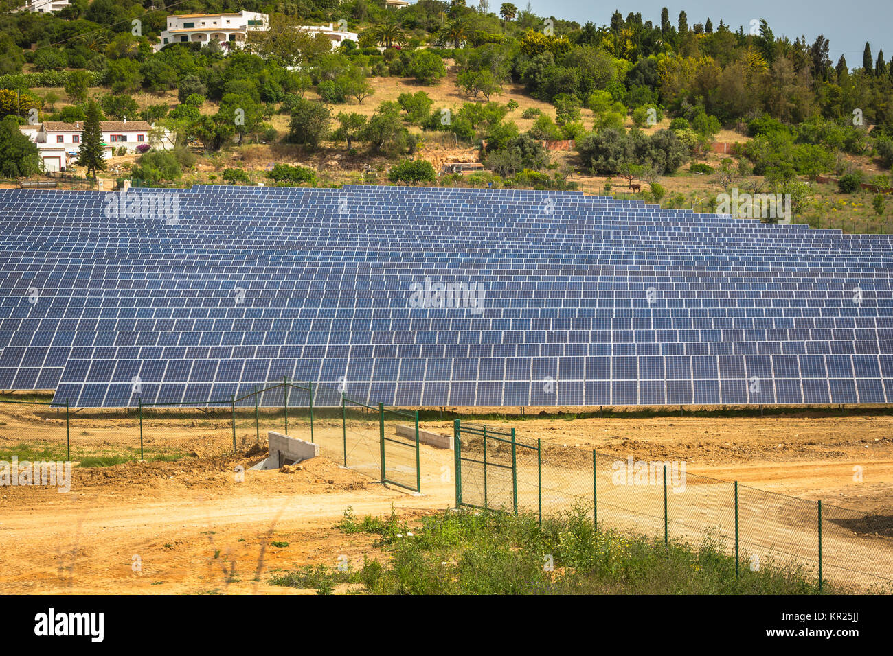 solar panel produces green,environmentally friendly energy from the sun ...