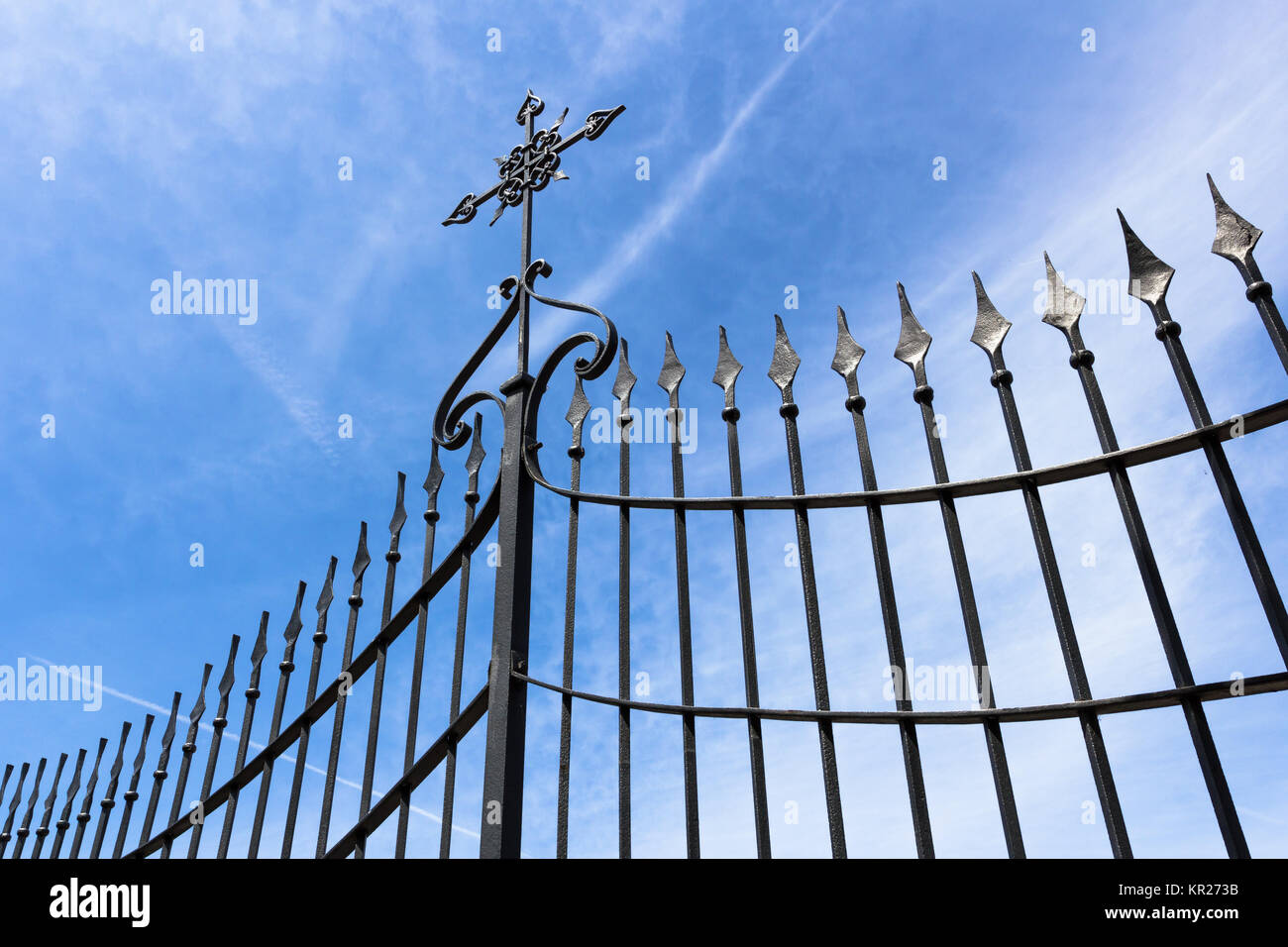 Gate with cross Stock Photo - Alamy