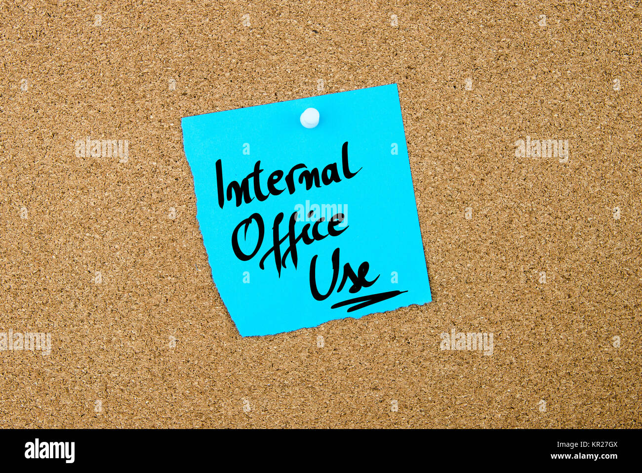 Internal Office Use written on blue paper note Stock Photo - Alamy