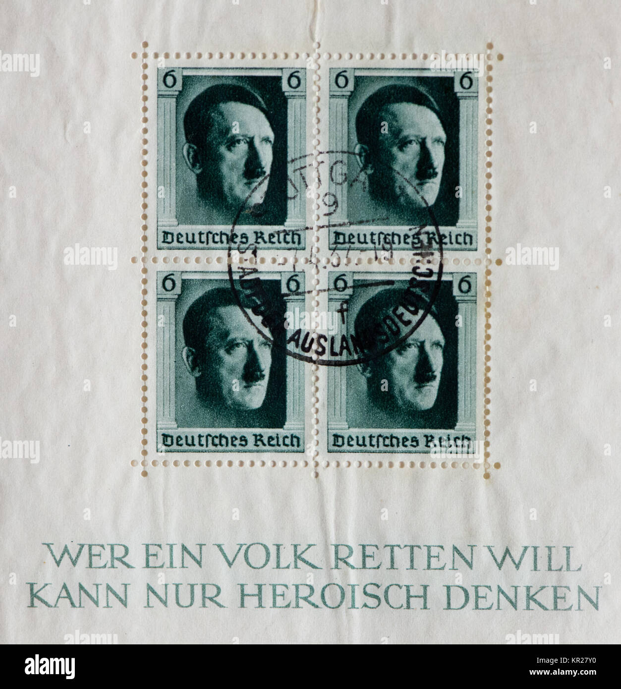 german stamps with Adolf Hitler Stock Photo - Alamy