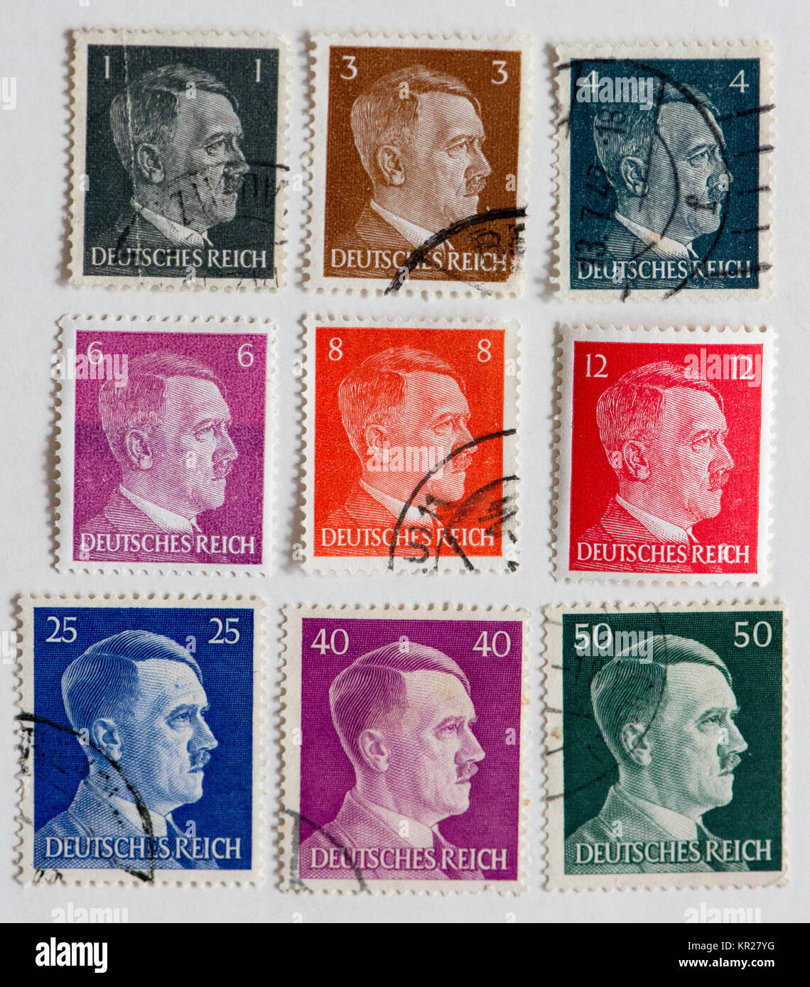 german stamps with Adolf Hitler Stock Photo - Alamy
