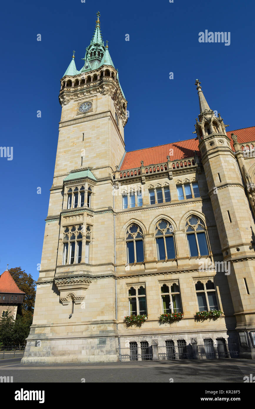City hall, place of the German unity, Brunswick, Lower Saxony, Germany ...