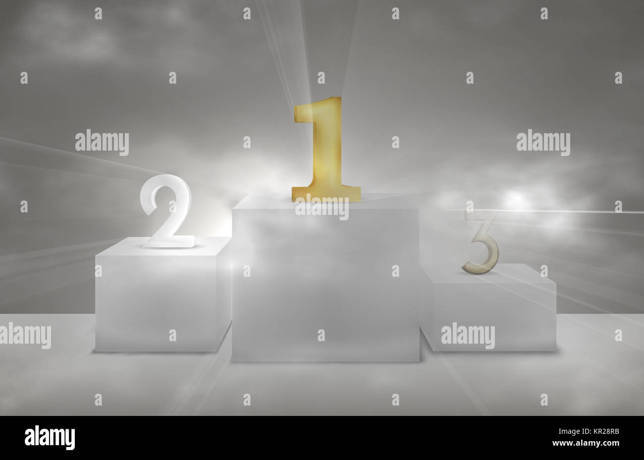 Winner Podium 1st 2nd 3rd 3D Render Stock Photo - Alamy