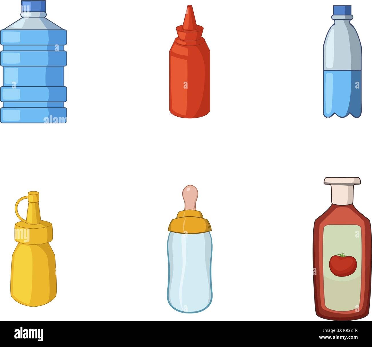 Plastic bottle icon set, cartoon style Stock Vector Image & Art - Alamy