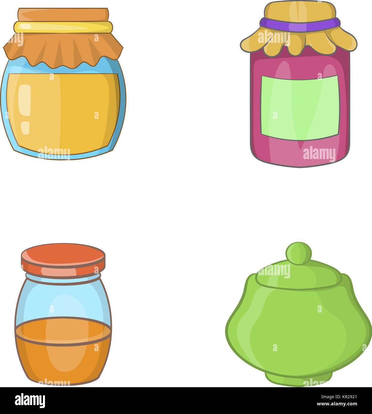 Jar icon set, cartoon style Stock Vector Image & Art - Alamy