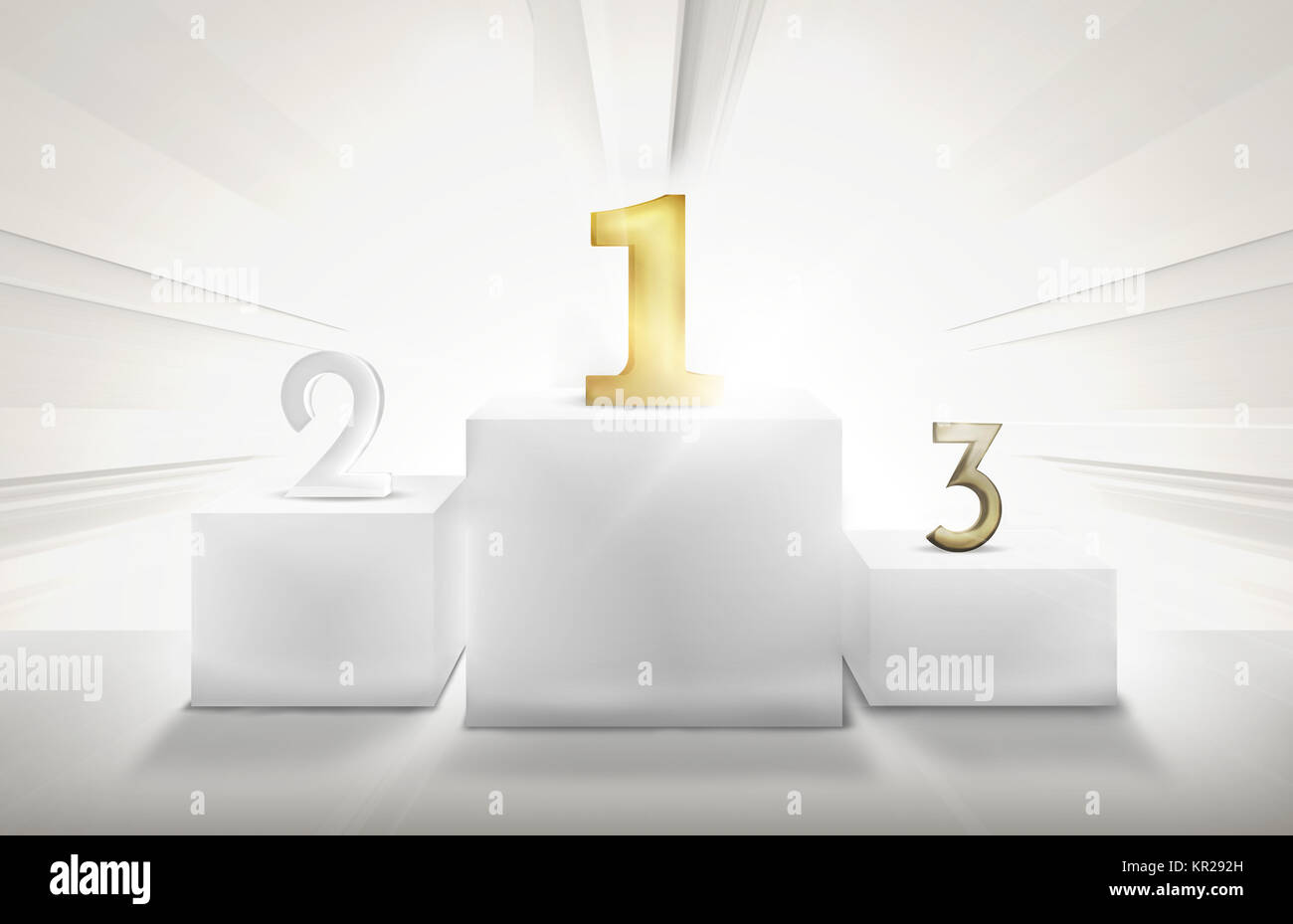 Winner Podium 1st 2nd 3rd 3D Render Stock Photo - Alamy