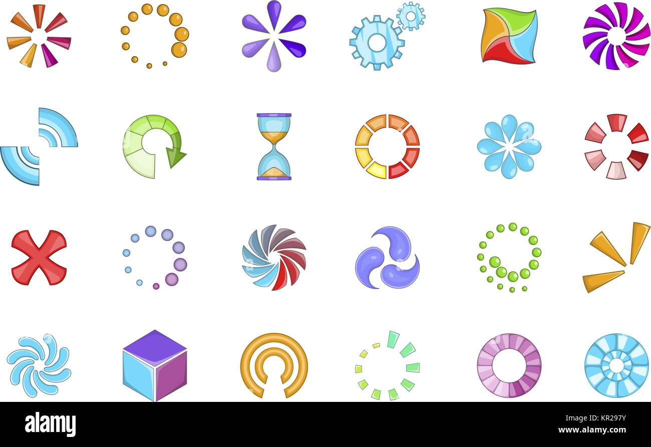 Loading icon set, cartoon style Stock Vector Image & Art - Alamy