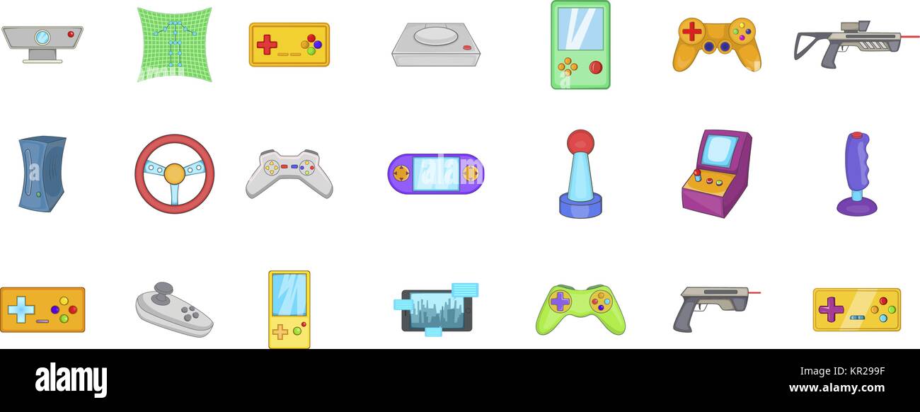 Video game icon set, cartoon style Stock Vector Image & Art - Alamy