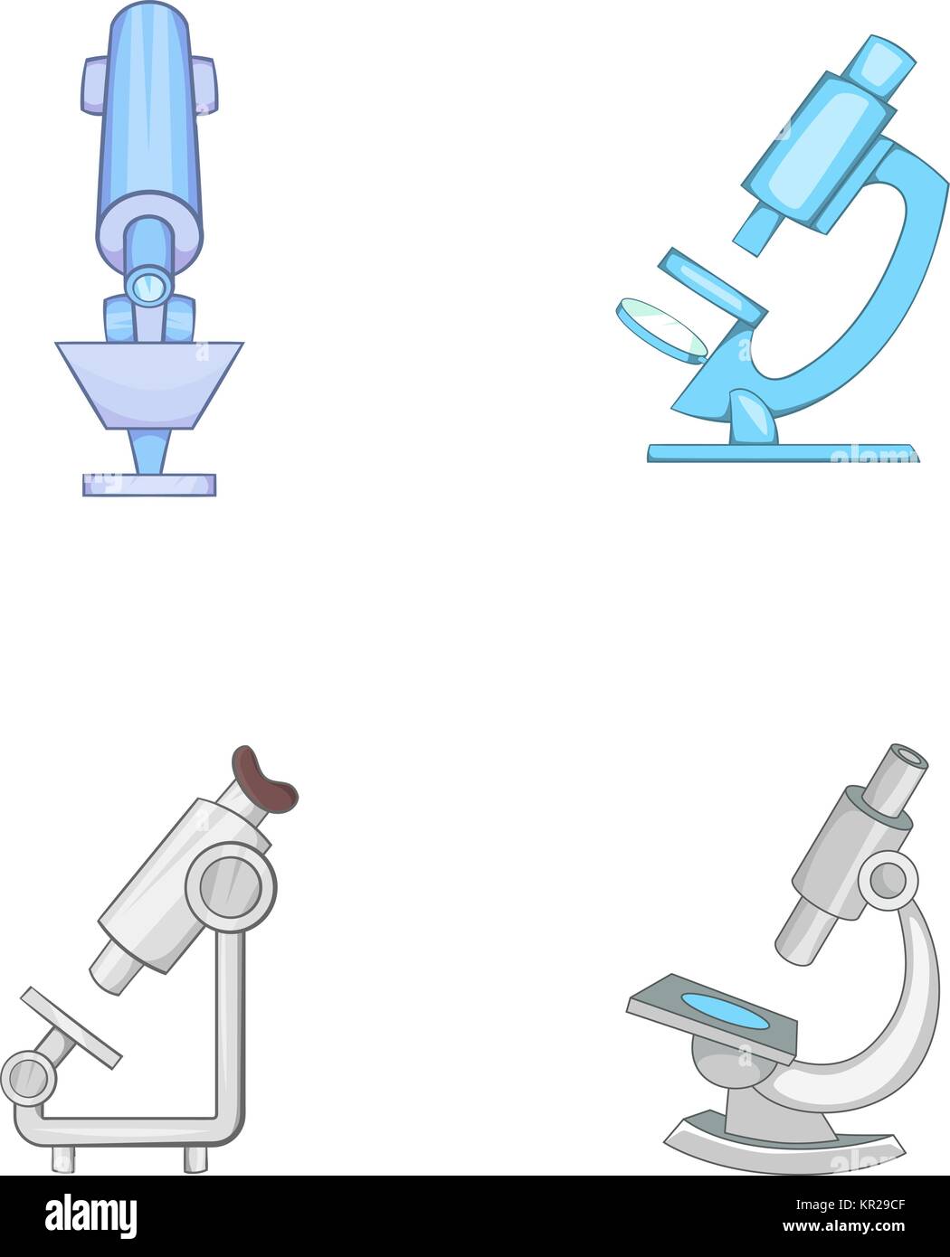 Microscope icon set, cartoon style Stock Vector Image & Art - Alamy