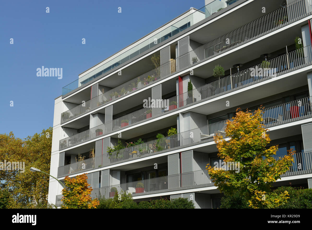 New buildings, fair avenue, food, North Rhine-Westphalia, Germany ...