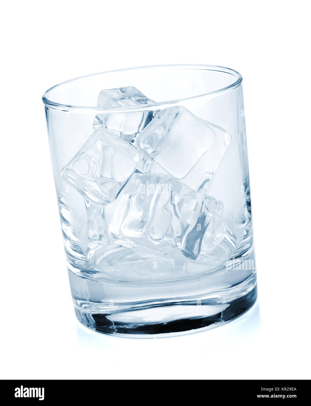 Glass with ice cubes. Isolated on white background Stock Photo - Alamy