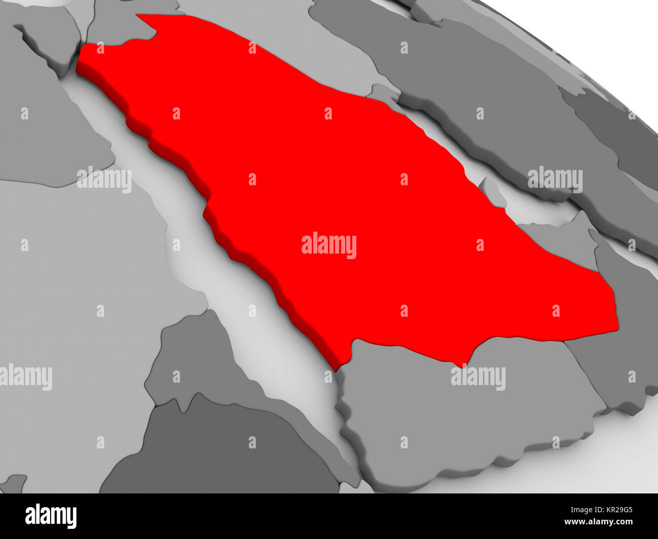 Saudi arabia map highlighted hi-res stock photography and images - Alamy