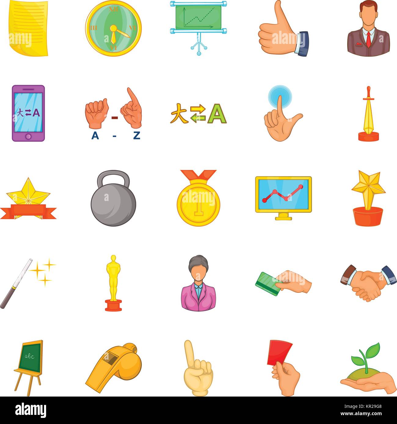 Business people icons set, cartoon style Stock Vector Image & Art - Alamy