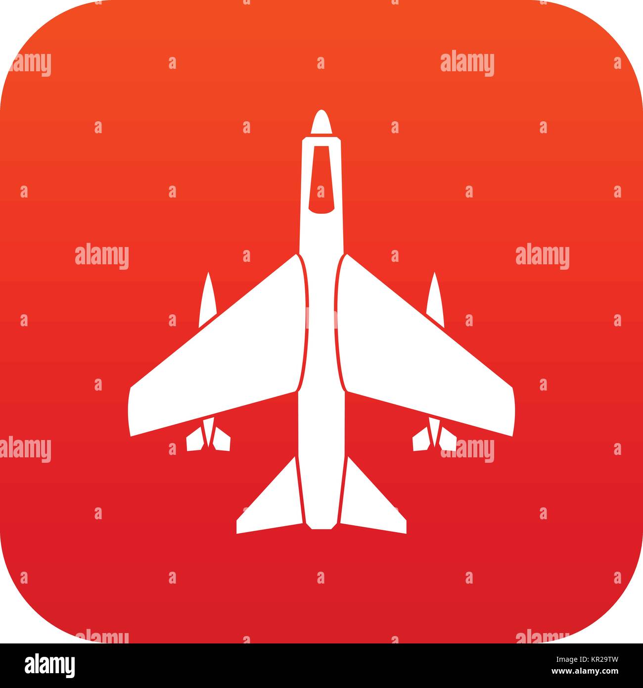 Armed fighter jet icon digital red Stock Vector Image & Art - Alamy