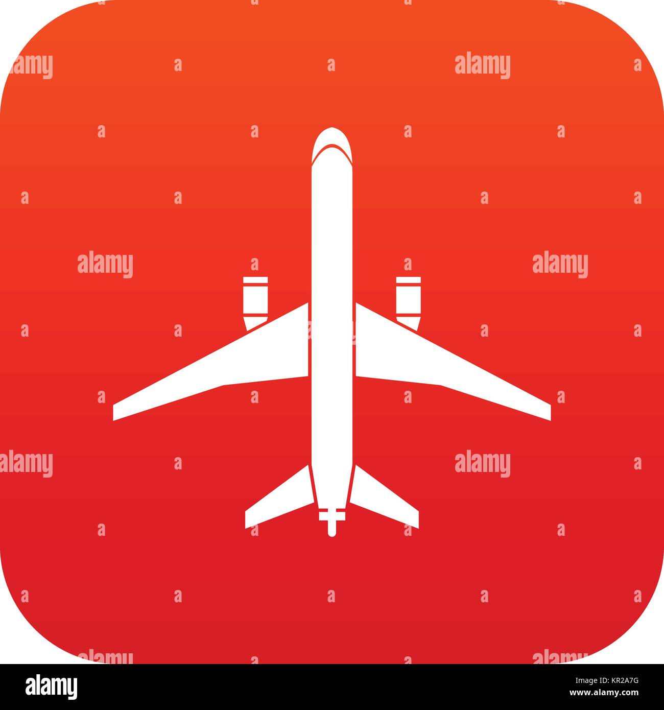 Plane icon digital red Stock Vector Image & Art - Alamy