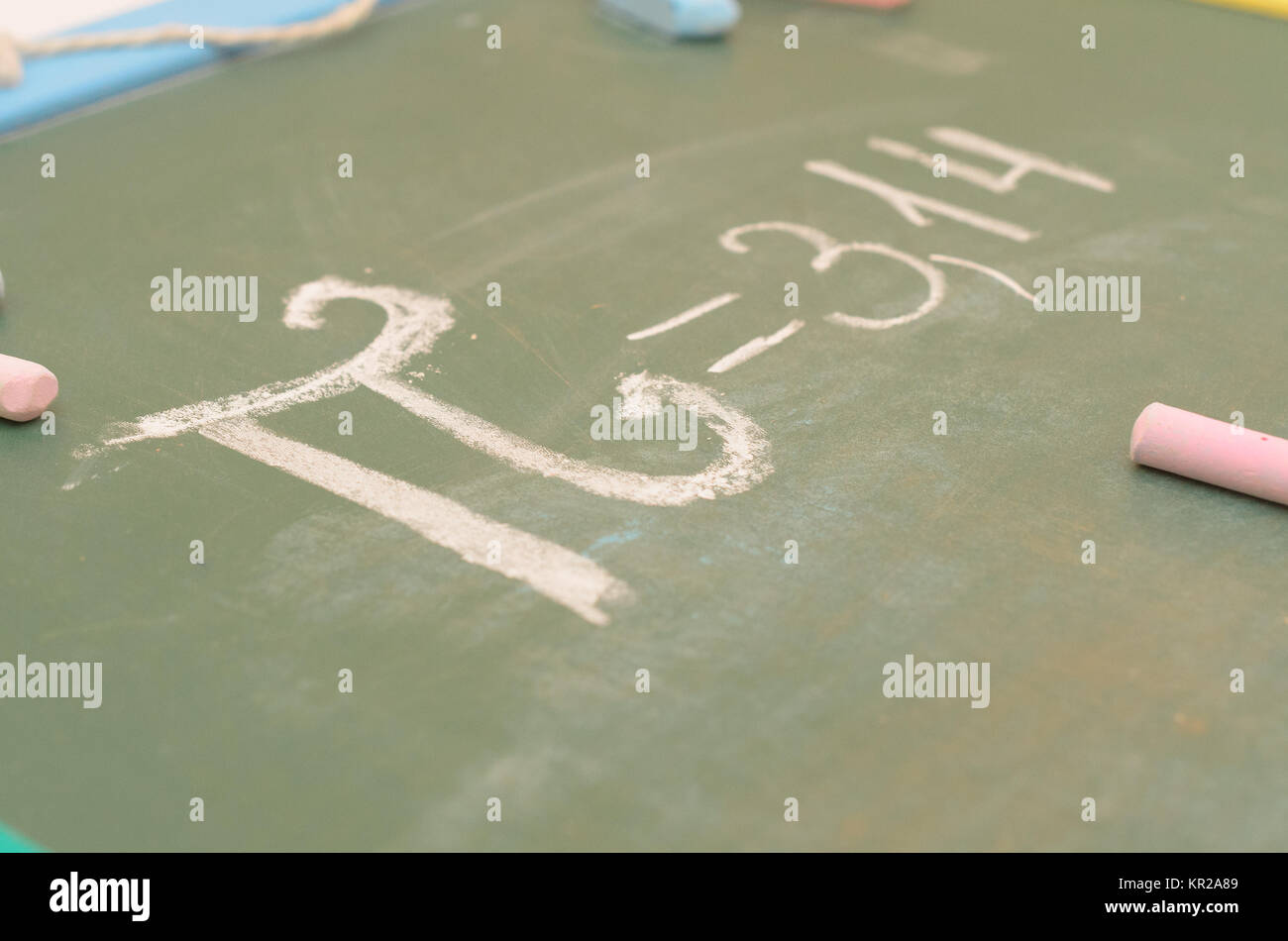 An image of the Pi number on the school board with chalk Stock Photo ...