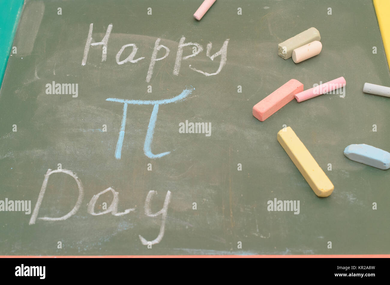 An image of the Pi number on the school board with chalk Stock Photo ...