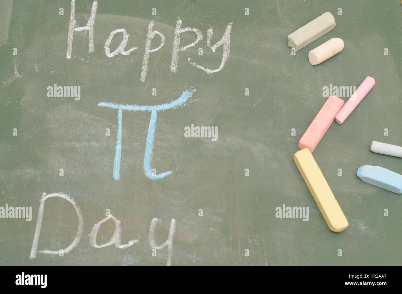 An image of the Pi number on the school board with chalk Stock Photo ...