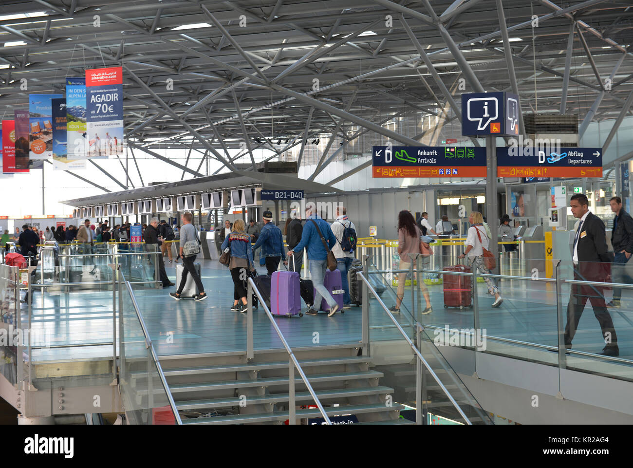 Terminal D, airport of Cologne / Bonn, North Rhine-Westphalia, Germany ...