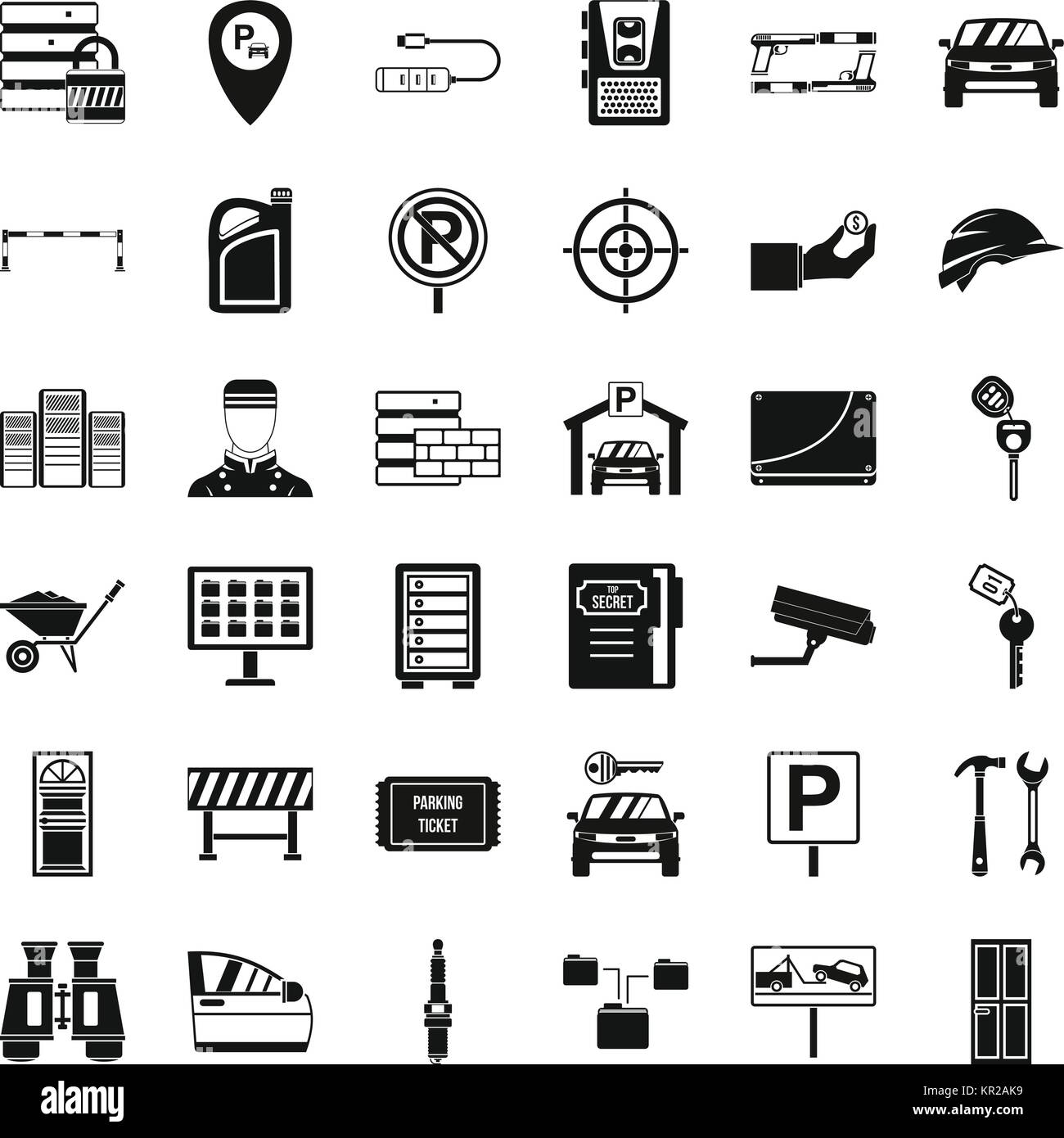 Password icons set, simple style Stock Vector Image & Art - Alamy