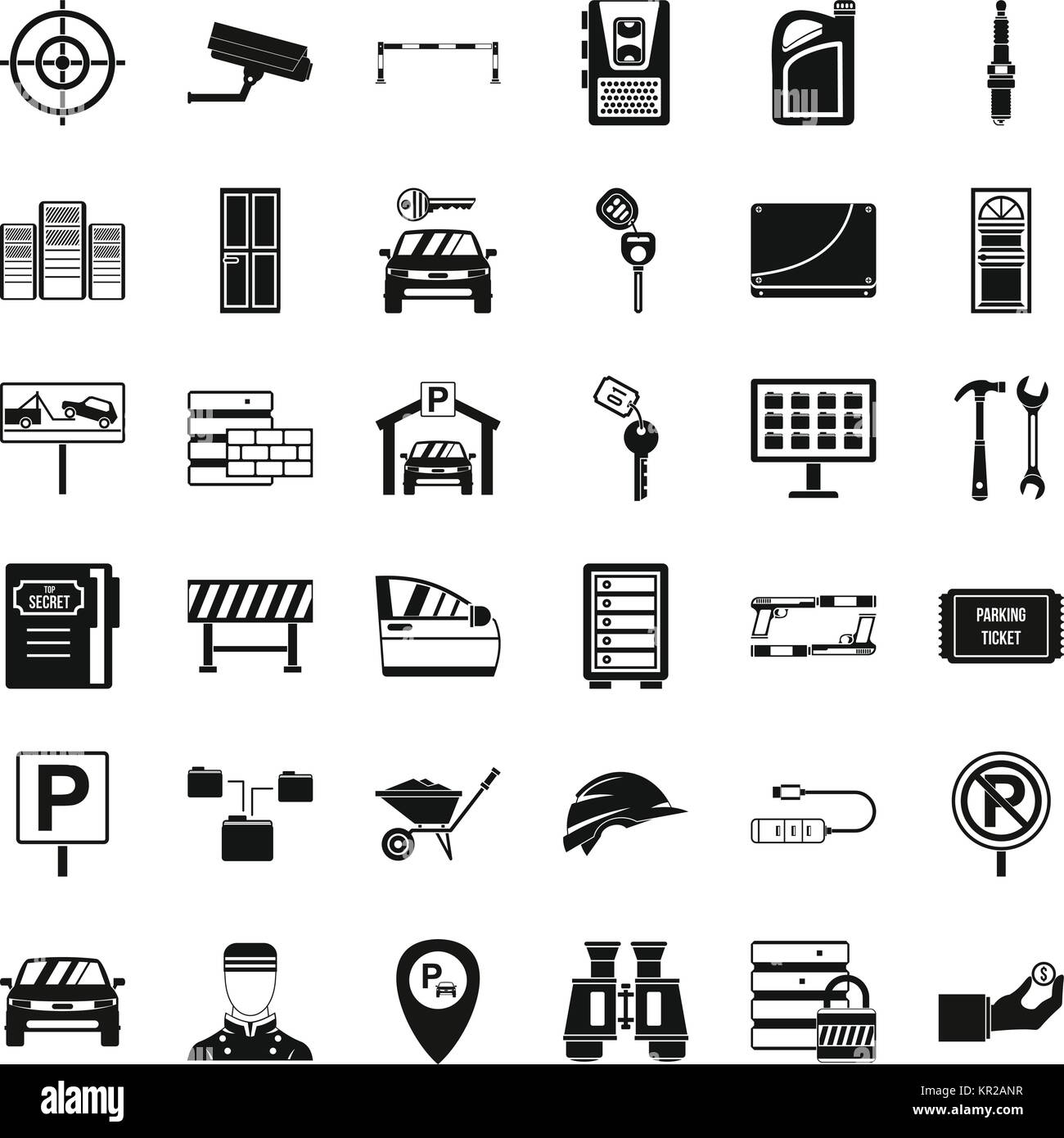 Privacy icons set, simple style Stock Vector Image & Art - Alamy