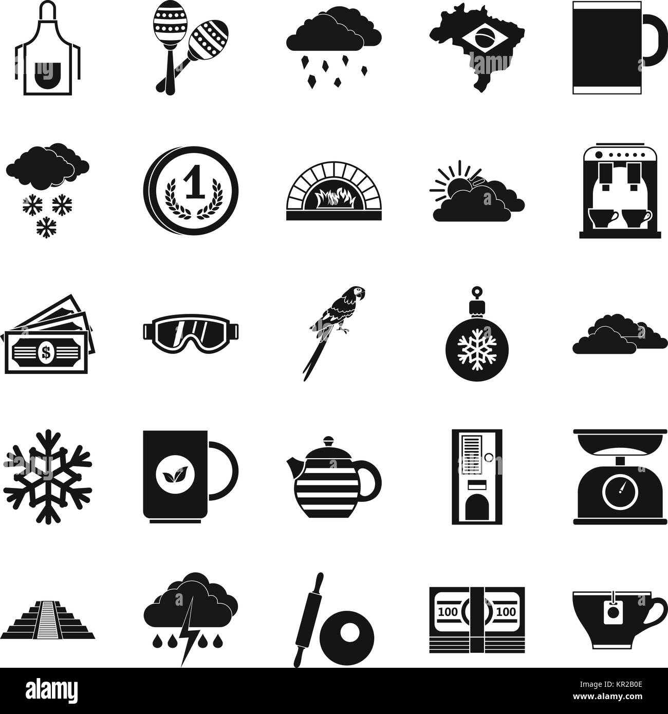 Coffee making icons set, simple style Stock Vector Image & Art - Alamy