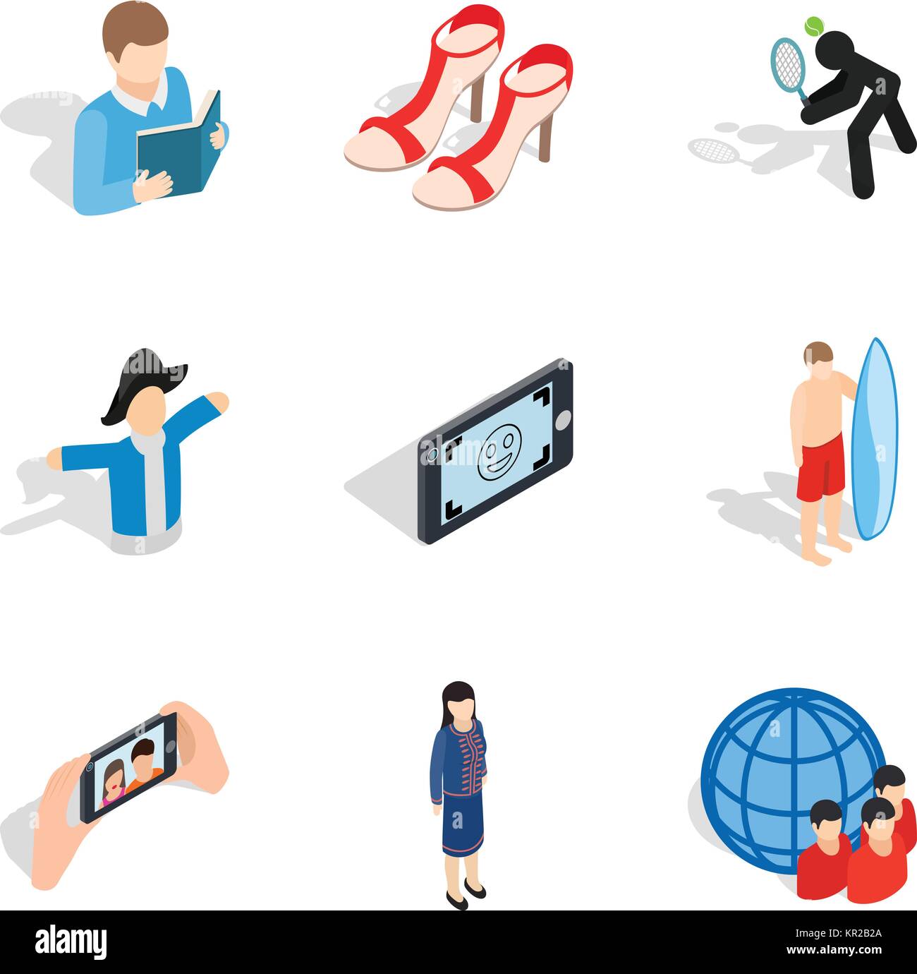 People avatar icons set, isometric style Stock Vector Image & Art - Alamy