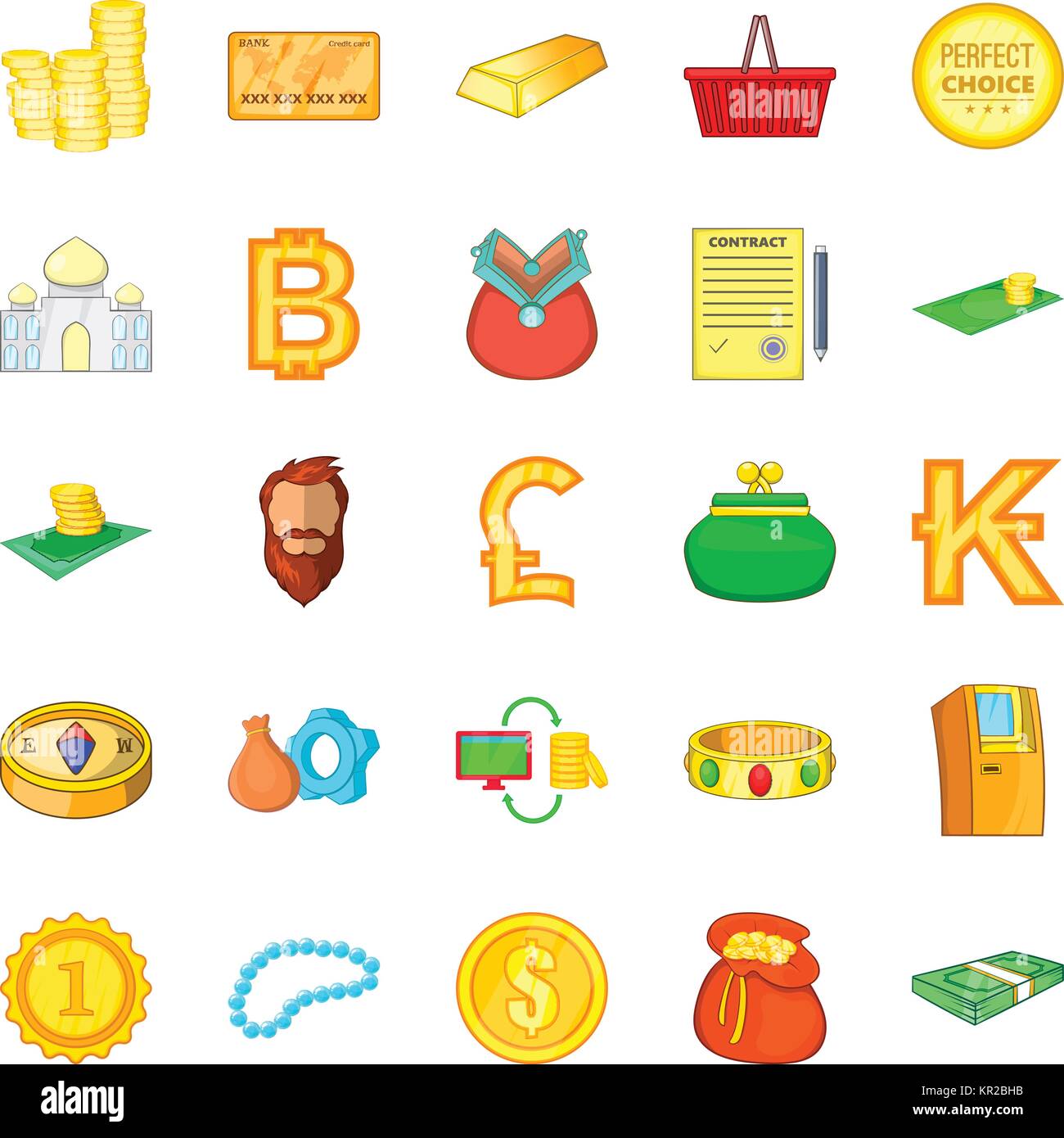 Money bond icons set, cartoon style Stock Vector Image & Art - Alamy