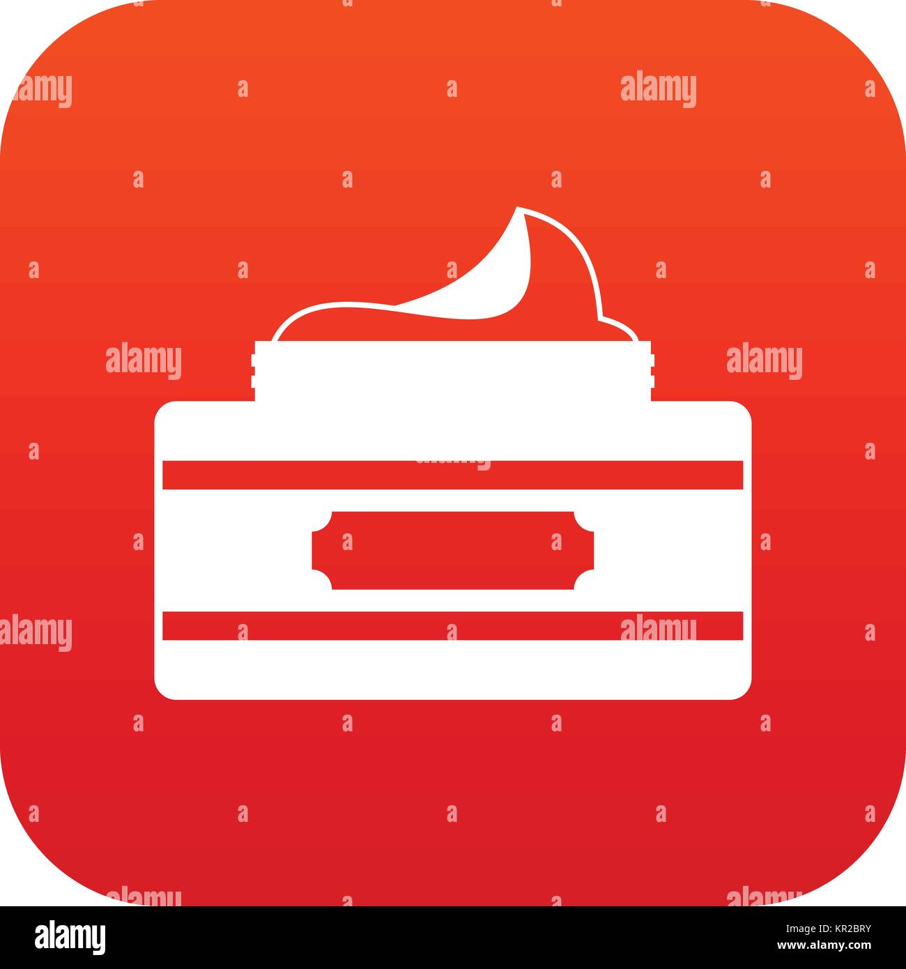 Cream container icon digital red Stock Vector Image & Art - Alamy