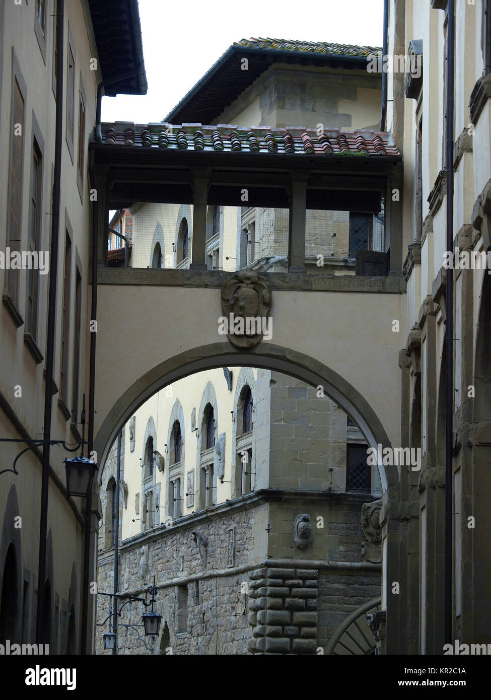 Picturesque street in antique center Arezzo, Tuscany Stock Photo - Alamy