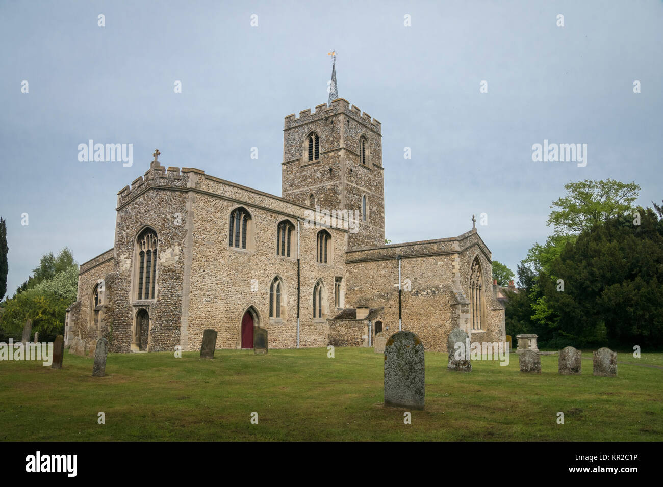 St Mary's Church in the village of Fowlmere, Cambridgeshire, England ...