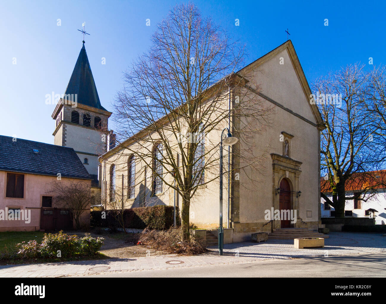 Church in Berdorf Stock Photo - Alamy