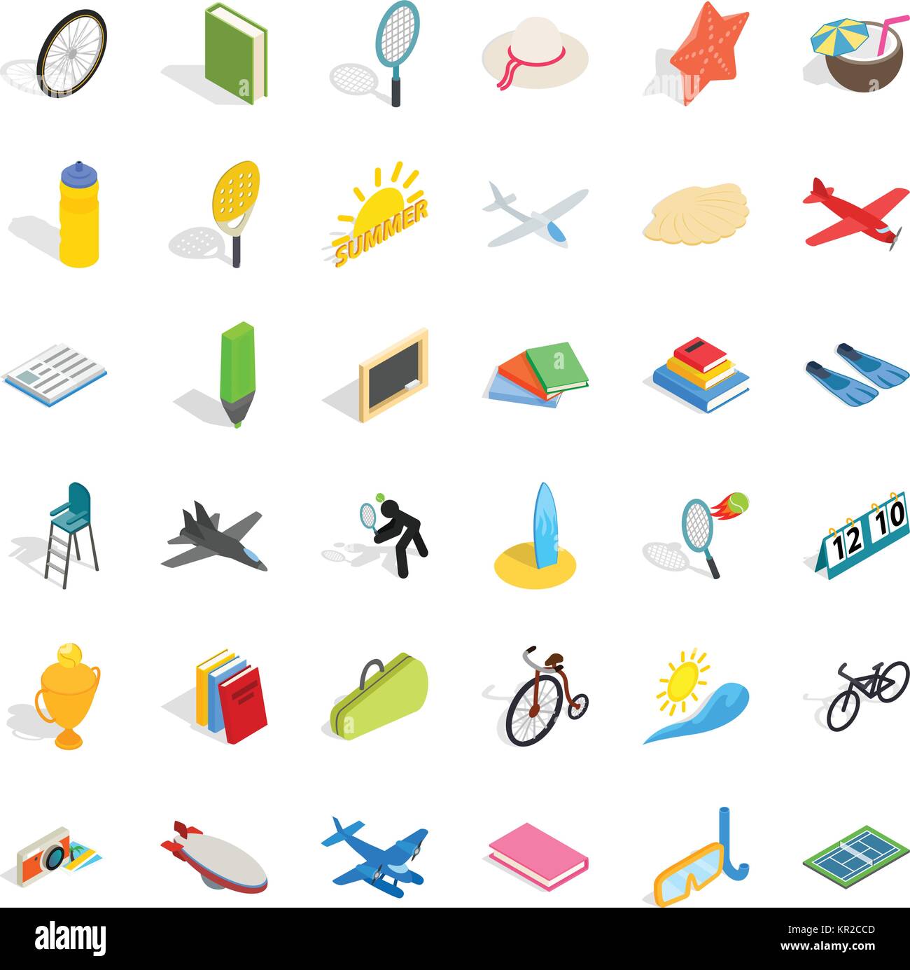 Fun icons set, isometric style Stock Vector Image & Art - Alamy