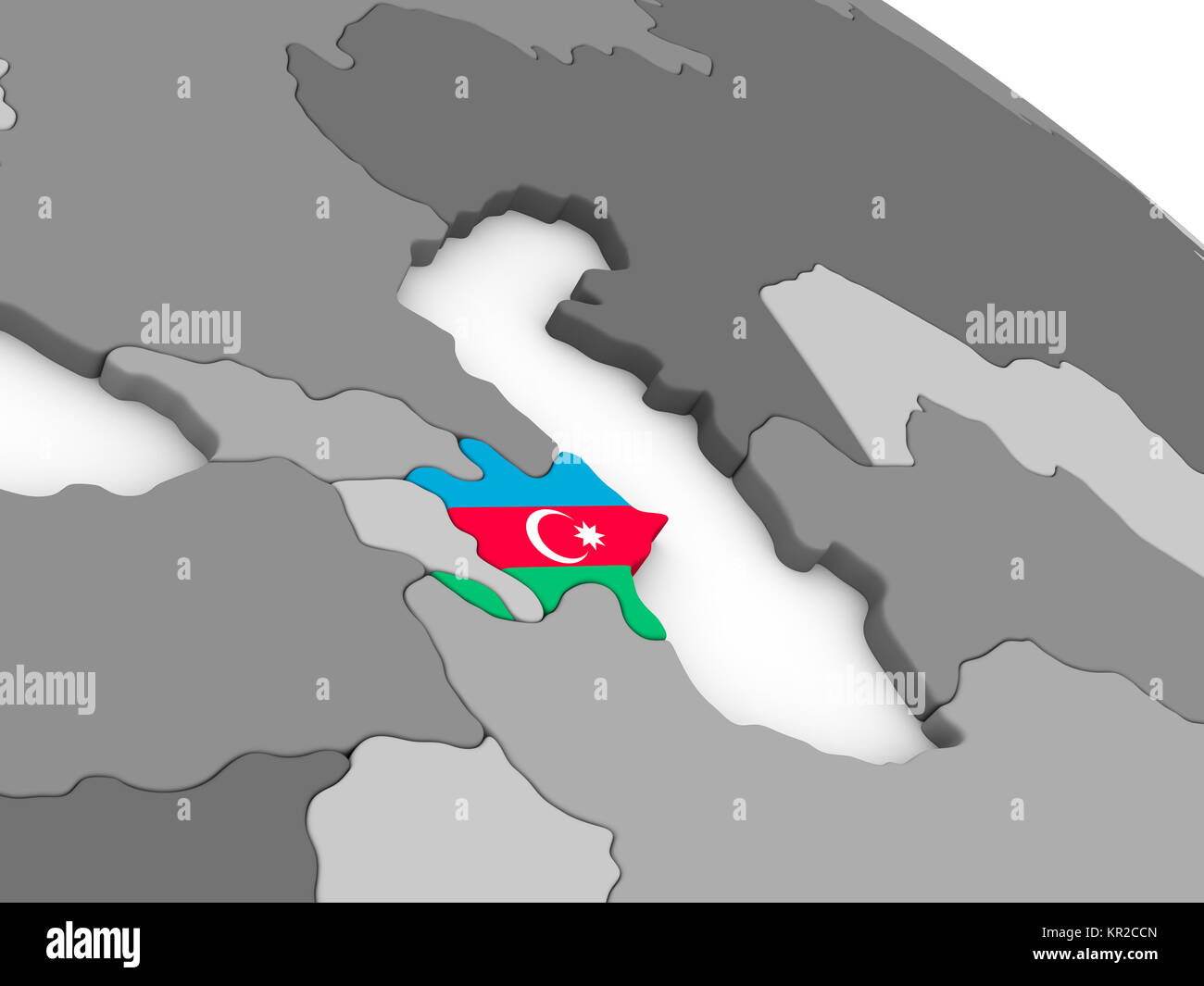 Azerbaijan on 3d model hi-res stock photography and images - Alamy